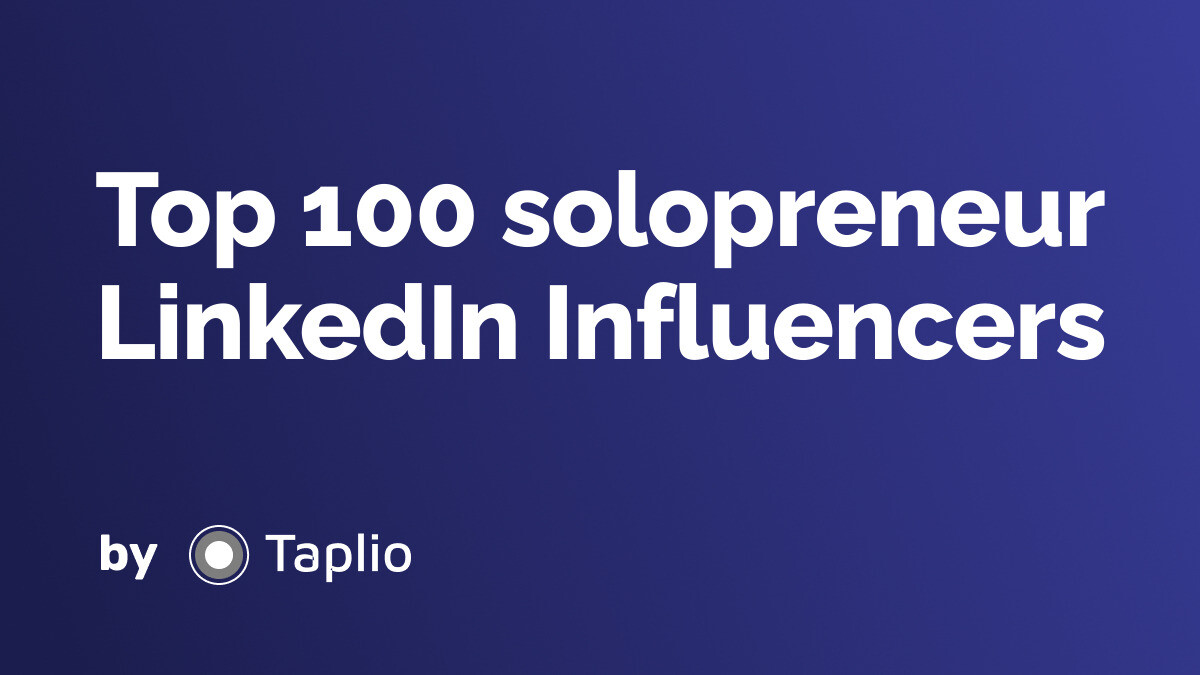 The 100 Best Linkedin Influencers about solopreneur